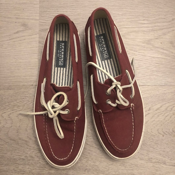 Sperry | Shoes | Mint Condition Men Dark Red Sperry Topsider | Poshmark